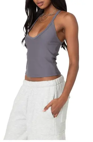 EDIKTED Racerback Stretch Tank