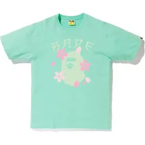 A BATHING APE Sakura Ape Head Tee Shirt - Green
