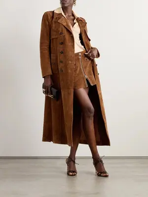 TOM FORD Belted Suede Trench Coat