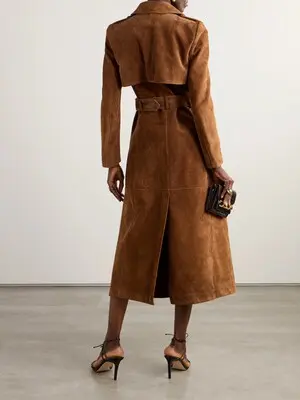 TOM FORD Belted Suede Trench Coat