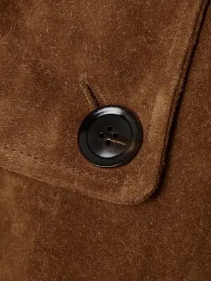 TOM FORD Belted Suede Trench Coat