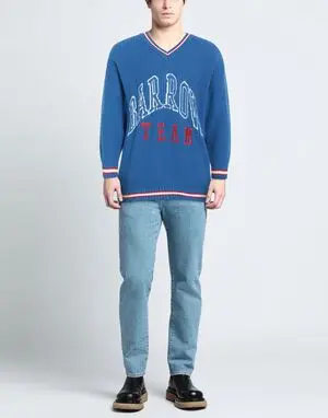 BARROW Jacquard-knit Sweater - Azure