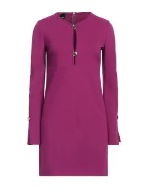 Pinko Mini Flared Dress With Metal Appliqués - Purple