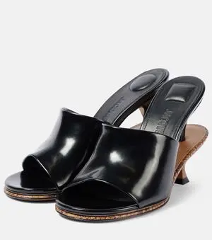 Jacquemus Les Doubles Patent Leather Mules - Black