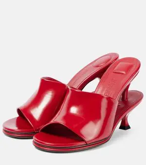 Jacquemus Les Doubles Leather Mules - Red