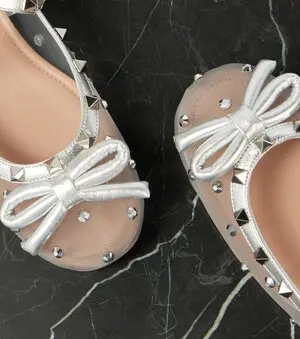 Valentino Garavani Rockstud Mesh Ballerinas