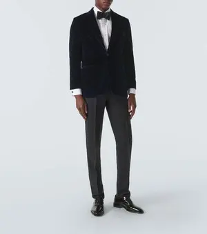Rubinacci Modluca Wool Tuxedo Pants