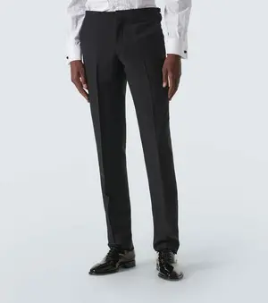 Rubinacci Modluca Wool Tuxedo Pants