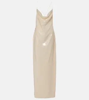 Magda Butrym Sequined Gown - Neutrals