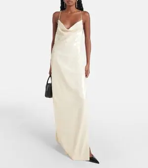 Magda Butrym Sequined Gown - Neutrals