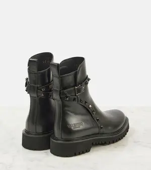 Valentino Garavani Rockstud Leather Ankle Boots