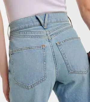 Veronica Beard Taylor High-rise Wide-leg Jeans - Blue