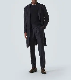 Rubinacci Manny Straight Leg Wool Pants