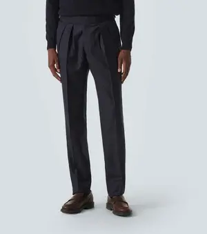 Rubinacci Manny Straight Leg Wool Pants