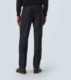 Rubinacci Manny Straight Leg Wool Pants