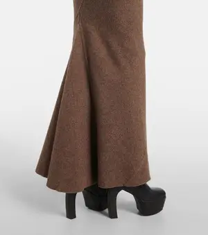 Rick Owens Coda Wool Maxi Skirt