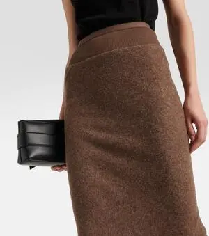 Rick Owens Coda Wool Maxi Skirt - Brown