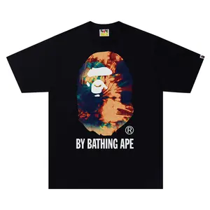 A BATHING APE Tie Dye Bathing Ape Tee /navy - Black