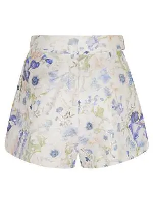 Zimmermann Floral Printed Shorts - Blue Garden Print