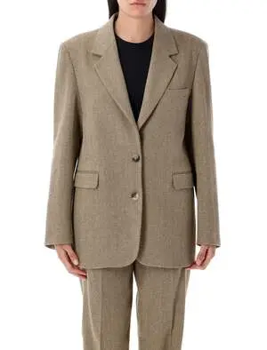 GOLDEN GOOSE Linen And Cotton Blend Blazer - Golden Brown
