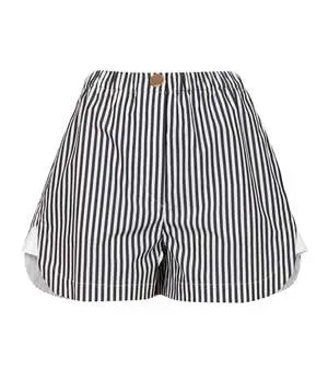Sportmax Striped Cotton Shorts