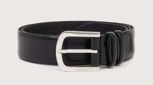 ORTIGNI Leather Belt - Black