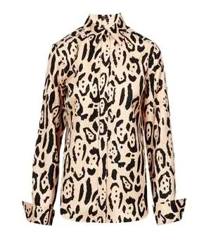 Sportmax Animal Print Silk Shirt