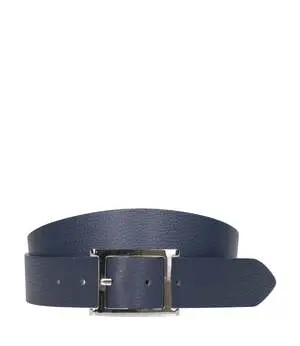 ORTIGNI Leather Reversible Belt - Blue