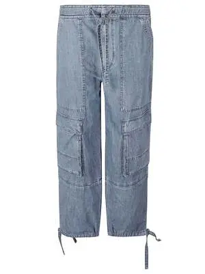 MARANT ETOILE Straight Leg Faux Leather Trousers