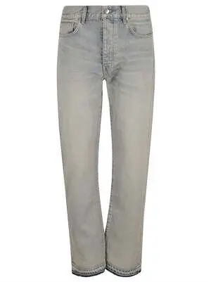 Amiri Distressed Straight Leg Jeans Antique Indigo