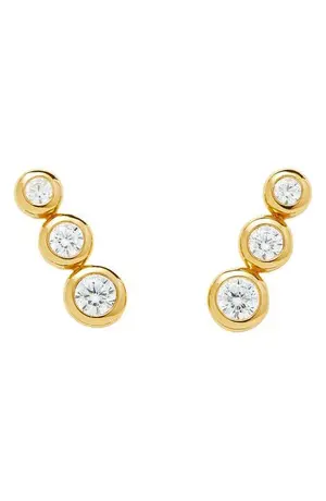 MISSOMA Triple Cubic Zirconia Stud Earrings