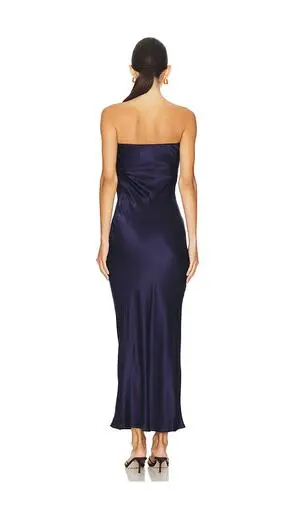 SNDYS. Angel Strapless Midi Dress - Navy