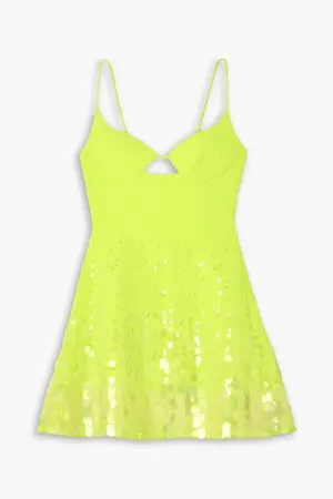 David Koma Sequin-embellished Crepe Mini Dress