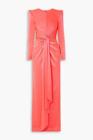 Alex Perry Graves Tie-front Satin-crepe Gown