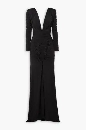 Alex Perry Dalton Ruched Stretch-jersey Gown