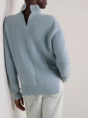 Rick Owens Ribbed Wool Turtleneck Sweater