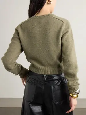 PETAR PETROV Cropped Wool And Cashmere-blend Sweater