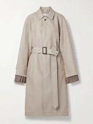 MAISON MARGIELA Belted Cotton-blend Gabardine Trench Coat