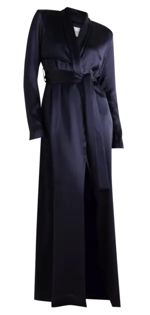 Galvan Belted Satin Trench Coat