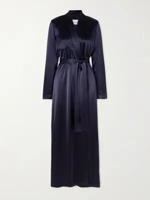 Galvan Belted Satin Trench Coat