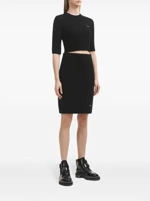 We11Done Ribbed High-waisted Skirt