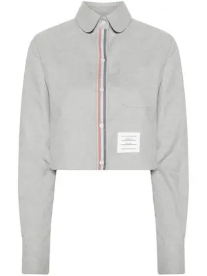 Thom Browne Rounded-collar Cropped Shirt