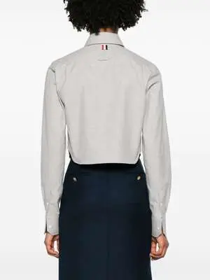 Thom Browne Rounded-collar Cropped Shirt
