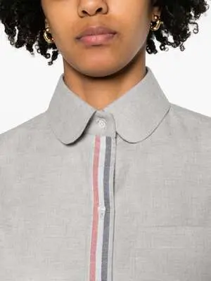 Thom Browne Rounded-collar Cropped Shirt