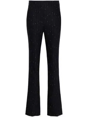 GENNY Pinstriped Tailored Trousers - Blue