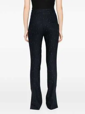 GENNY Pinstriped Tailored Trousers - Blue