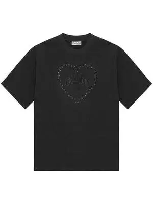 GANNI Logo Appliqué T-shirt