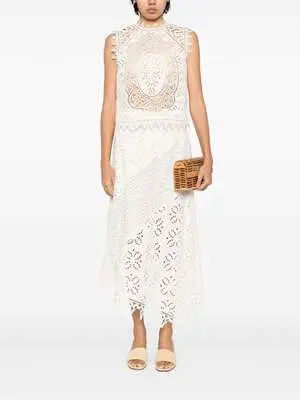 Ulla Johnson Solara Broderie Anglaise Skirt - Neutrals