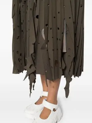 Mihara Yasuhiro Cut-out Pleated Skirt
