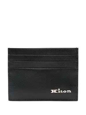 Kiton Logo-lettering Card Holder - Black